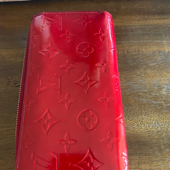 Louis Vuitton | Bags | Louis Vuitton Red Vernis Zippy Wallet | Poshmark